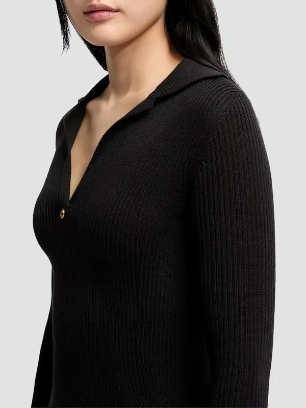 Moncler Polo Dress In Wool Blend