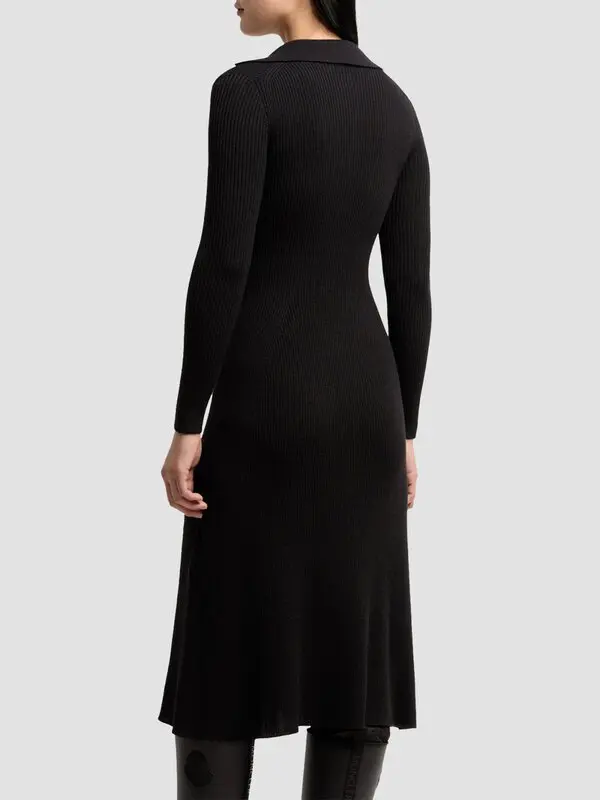 Moncler Polo Dress In Wool Blend