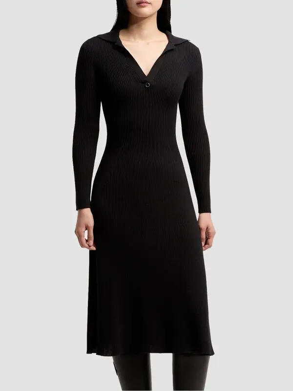 Moncler Polo Dress In Wool Blend