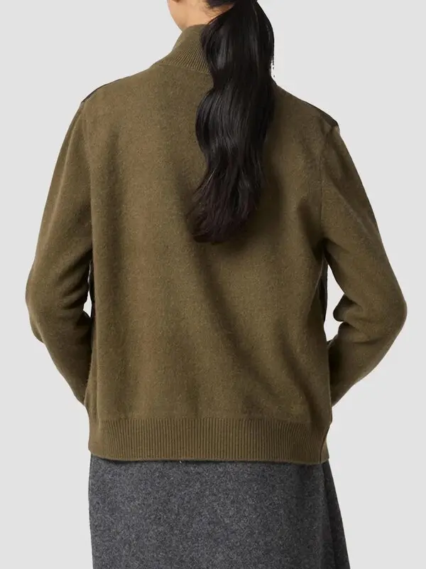 Miu Miu Down-filled Cashmere Zipper Cardigan