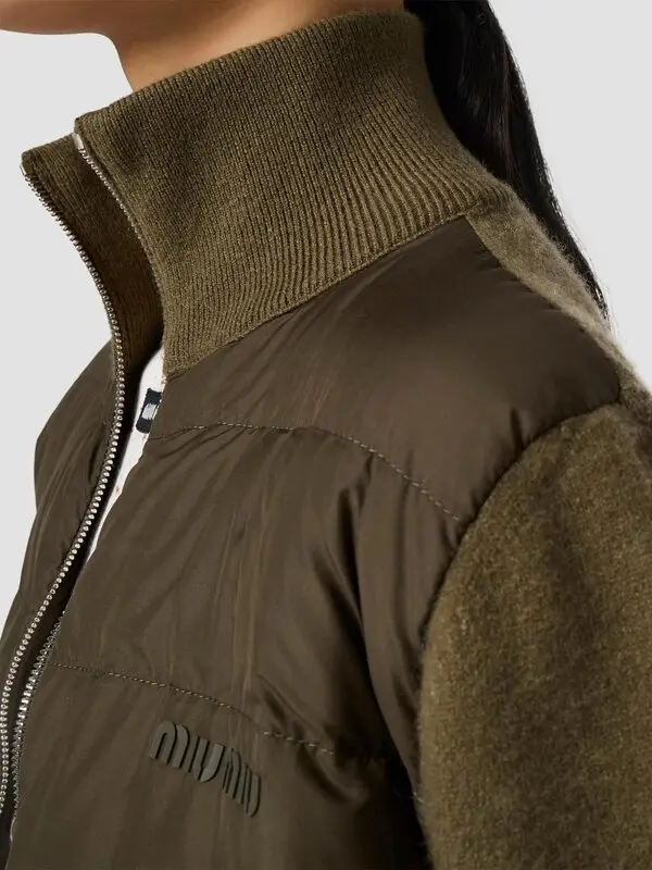 Miu Miu Down-filled Cashmere Zipper Cardigan