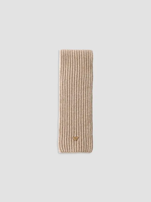 Prada Wool And Cashmere Scarf - Beige