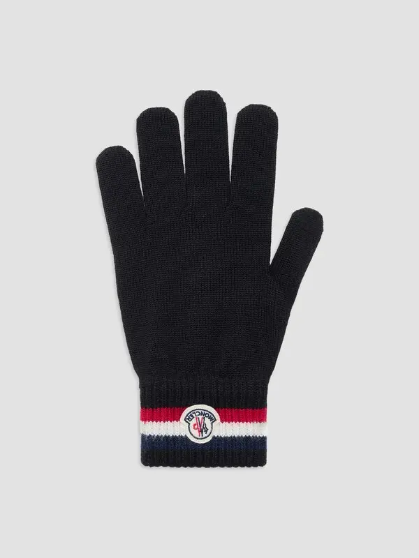 Moncler Gloves In Wool - Black