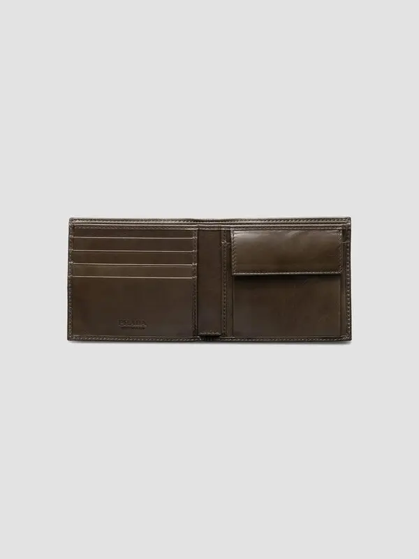 Prada Leather Wallet With Coin Purse