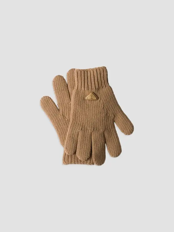 Prada Wool Gloves - Brown