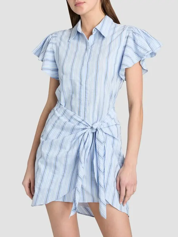 Cinq À Sept Charmine Striped Mini Shirtdress