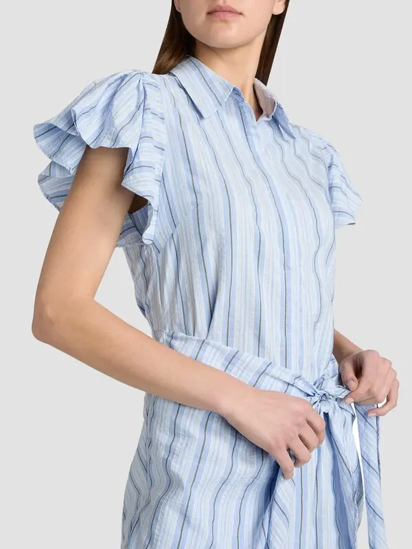 Cinq À Sept Charmine Striped Mini Shirtdress