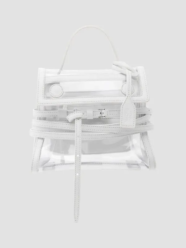Moschino Tie Me Top Handle Bag - Transparent