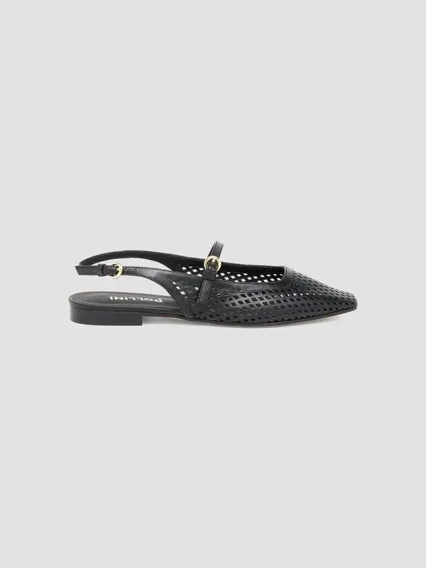 POLLINI Nina Leather Slingback Ballet Flats