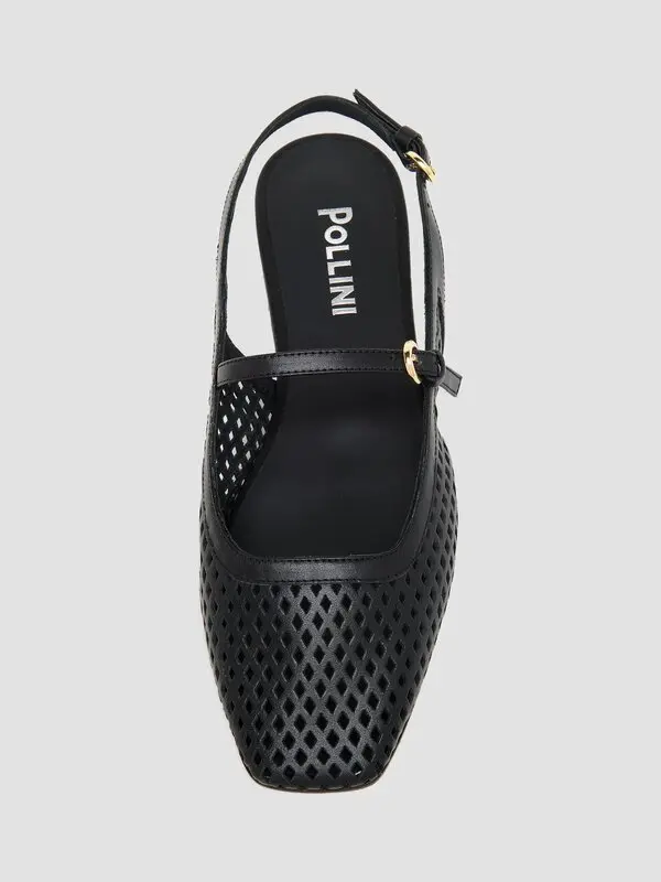 POLLINI Nina Leather Slingback Ballet Flats