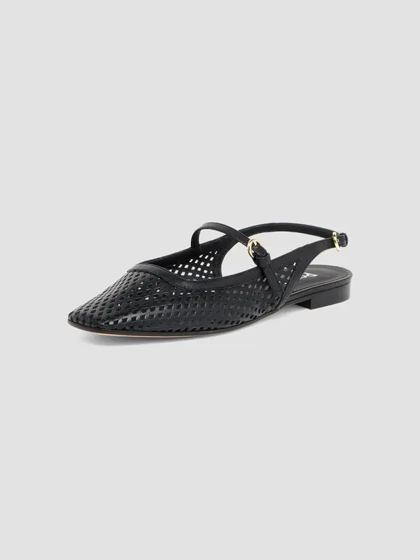 POLLINI Nina Leather Slingback Ballet Flats