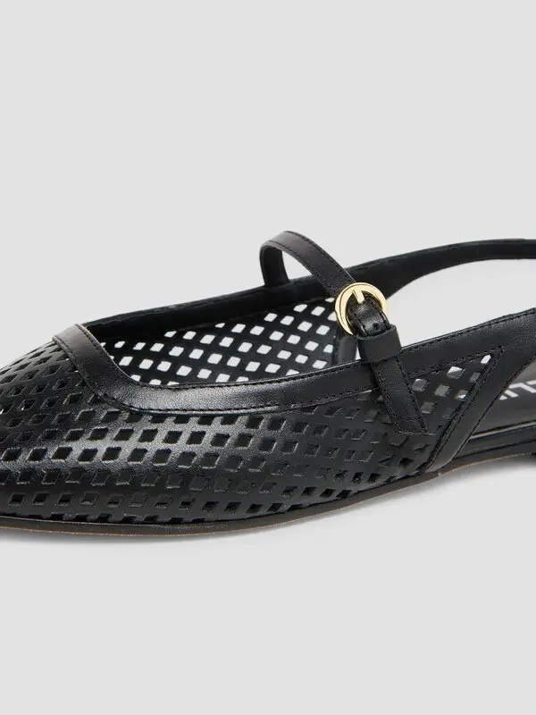 POLLINI Nina Leather Slingback Ballet Flats