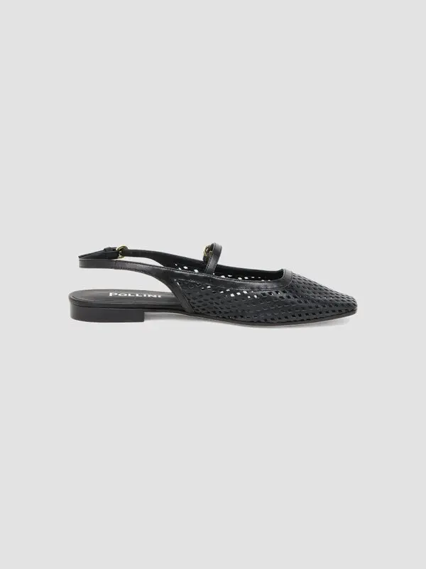 POLLINI Nina Leather Slingback Ballet Flats