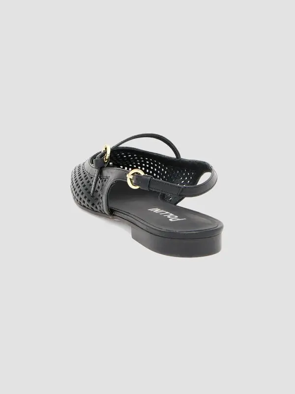 POLLINI Nina Leather Slingback Ballet Flats