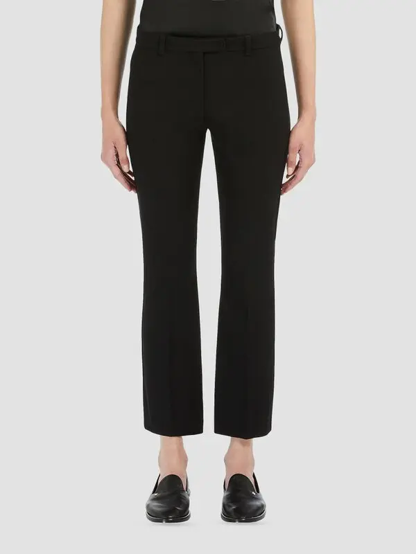 Max Mara Stretch Cotton Blend Trousers - Black