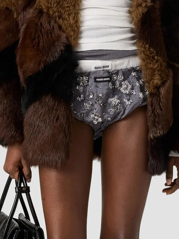 Miu Miu Embroidered Duchesse Panty