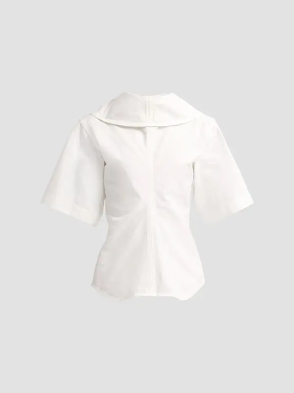 Bottega Veneta Compact Cotton Toile Shirt - Chalk