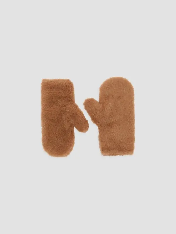 Max Mara Teddy Fabric Mittens