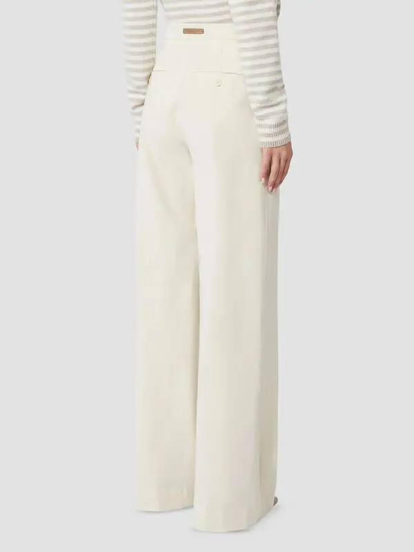 Max Mara Straight Fit Cotton Twill Trousers