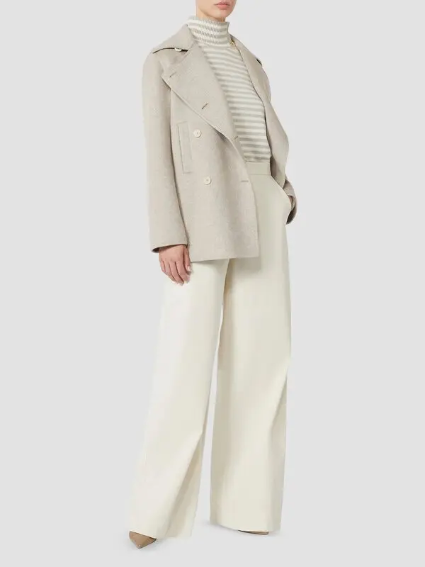 Max Mara Straight Fit Cotton Twill Trousers