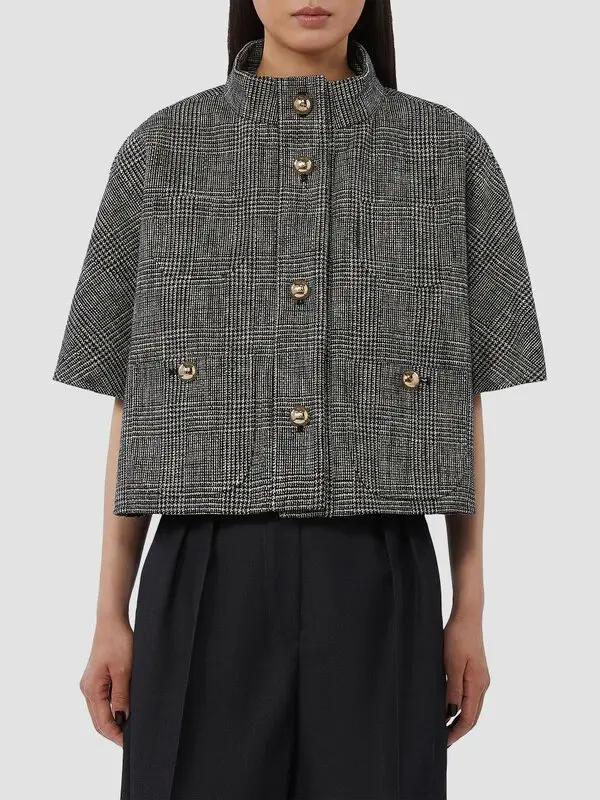 Max Mara Patterned Cotton Cloak