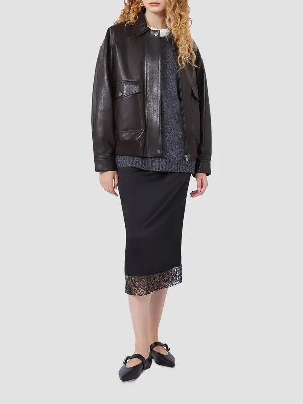 Max Mara Washed Satin Skirt
