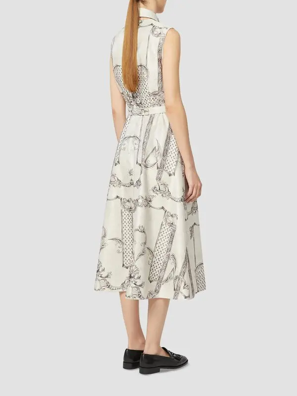 Max Mara Printed Mikado Shirt Dress