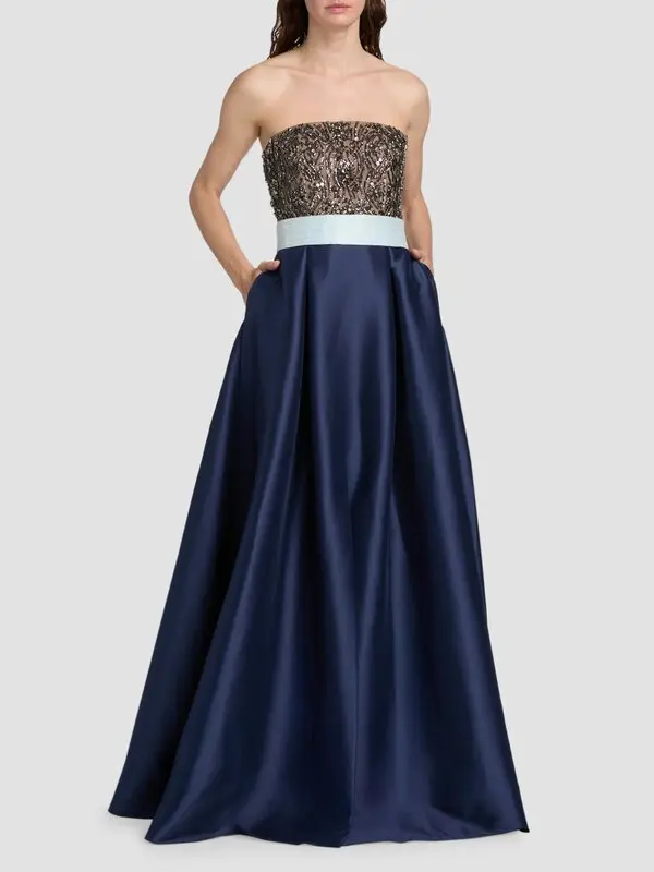 SACHIN BABI Colette Strapless Embellished Gown