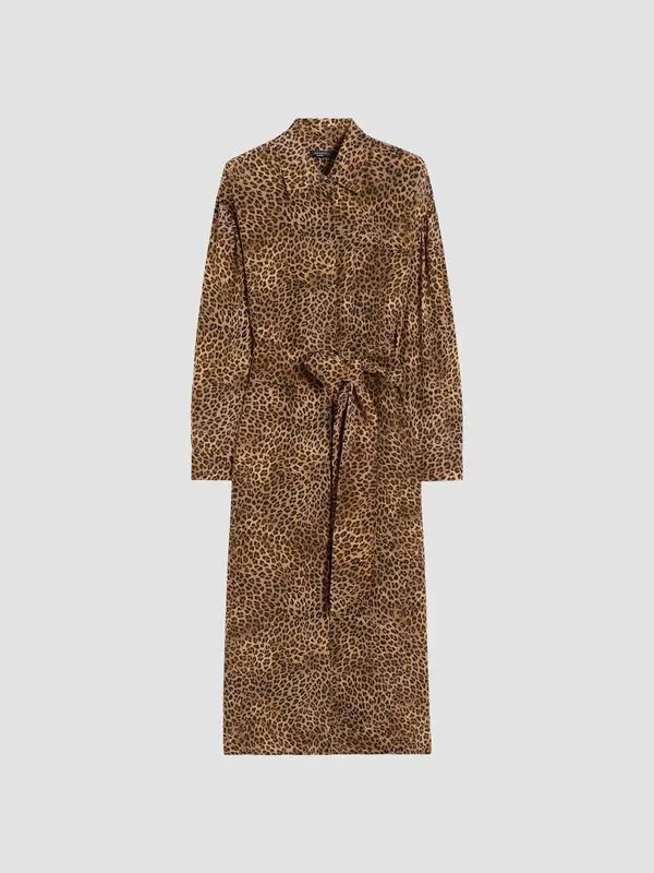 Max Mara Printed Silk Crêpe De Chine Shirt Dress