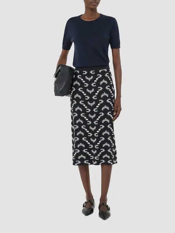 Max Mara Jacquard Yarn Skirt