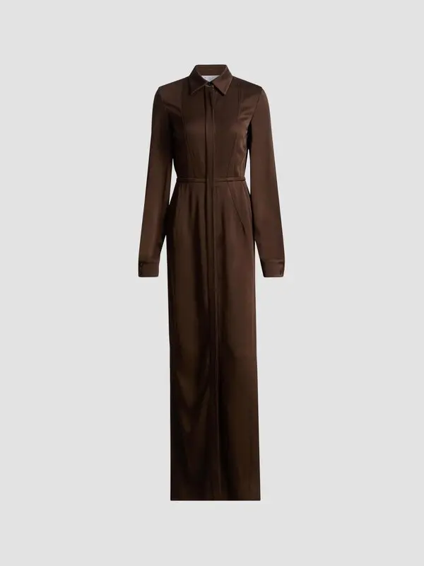 Michael Kors Slit Sleeve Maxi Shirtdress