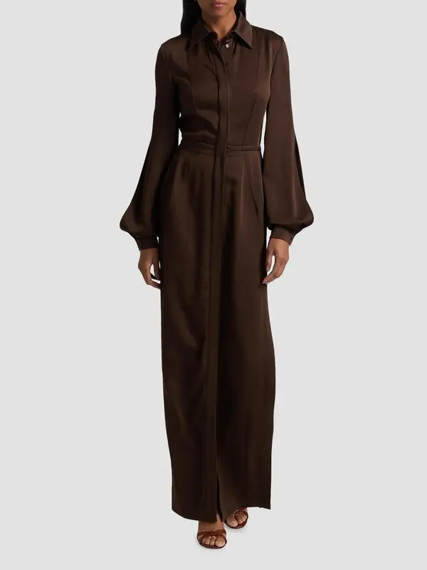 Michael Kors Slit Sleeve Maxi Shirtdress