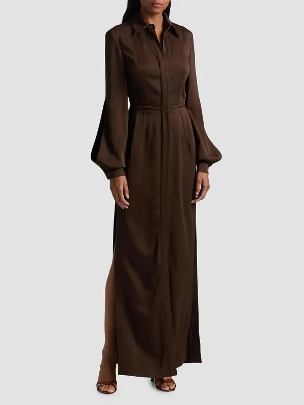 Michael Kors Slit Sleeve Maxi Shirtdress