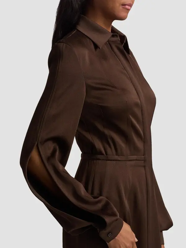 Michael Kors Slit Sleeve Maxi Shirtdress
