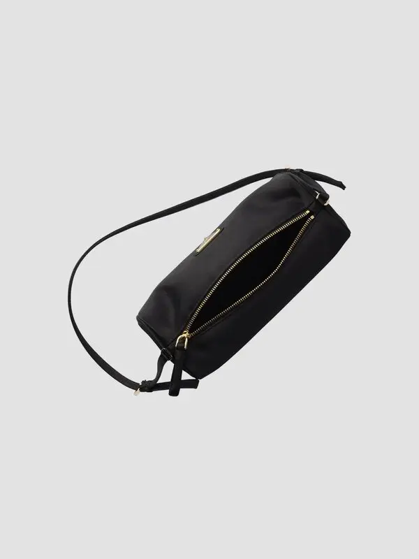 Prada Satin Mini Shoulder Bag - Black