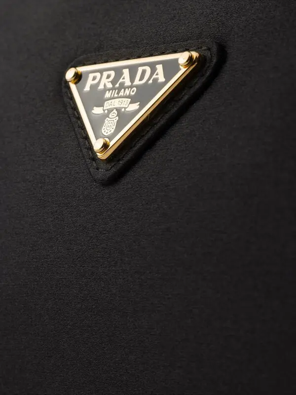 Prada Satin Mini Shoulder Bag - Black