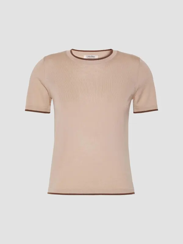 Max Mara Short Sleeved Woollen Yarn Jumper - Beige