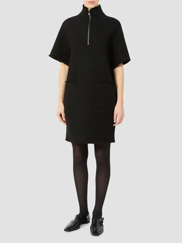 Max Mara Wool Jersey Sweatshirt Dress - Black