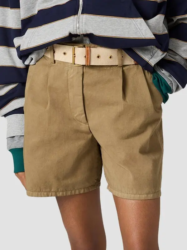 Miu Miu Old Gabardine Bermuda Shorts