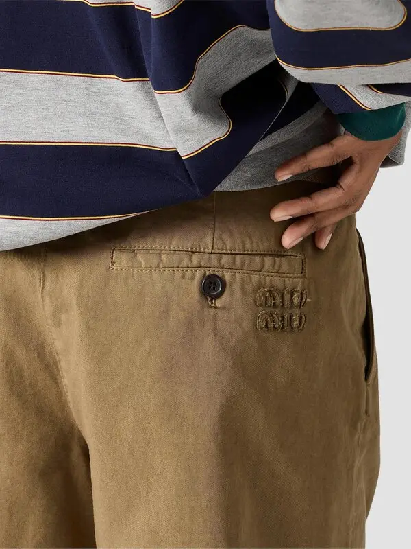 Miu Miu Old Gabardine Bermuda Shorts
