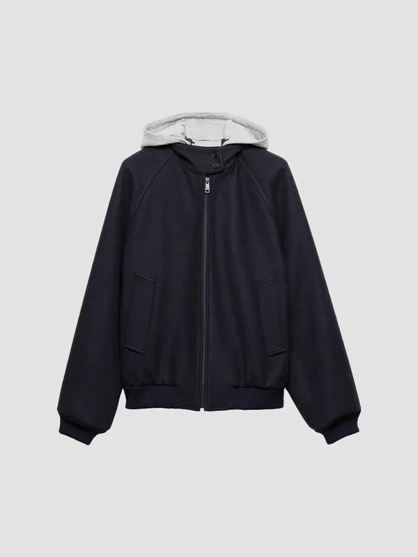 Prada Cloth And Cotton Fleece Jacket