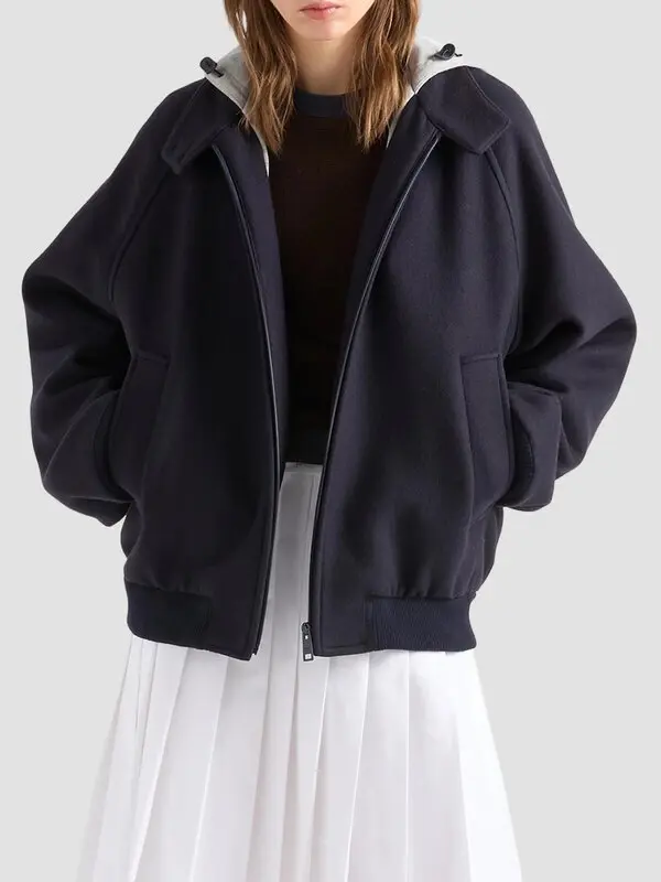 Prada Cloth And Cotton Fleece Jacket