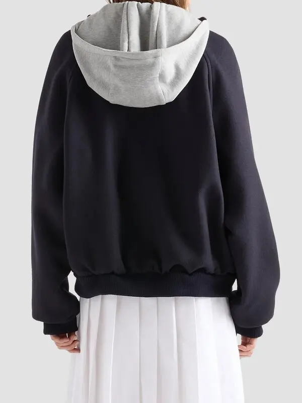 Prada Cloth And Cotton Fleece Jacket