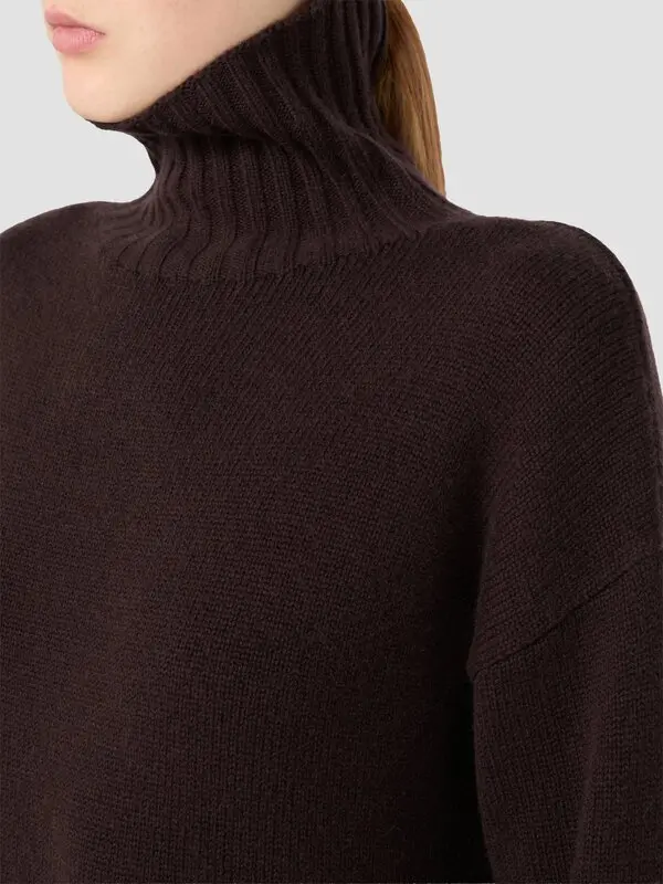 Max Mara Wool And Cashmere Yarn Dress - Dark Brown