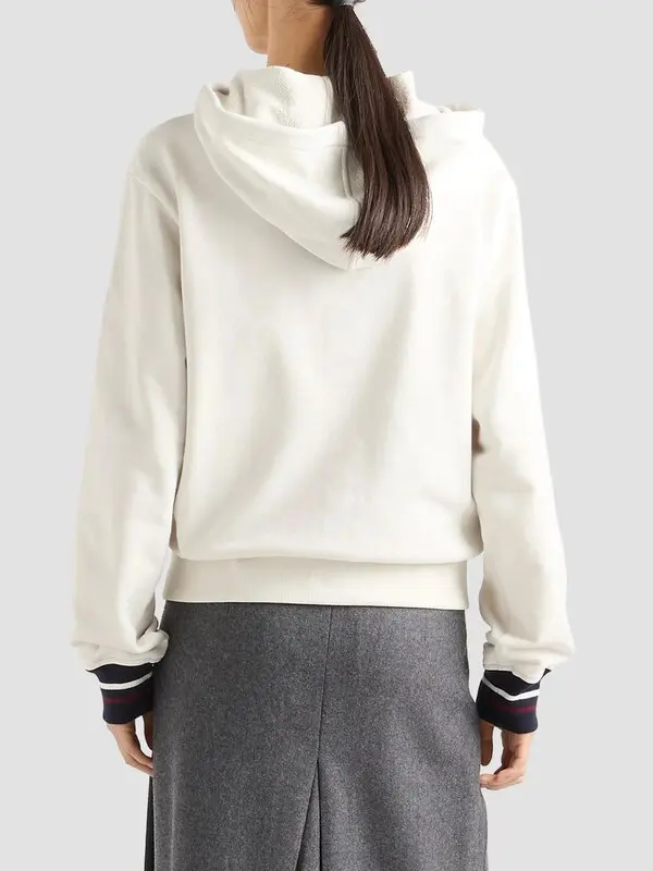 Prada Cotton Fleece Zipper Hoodie