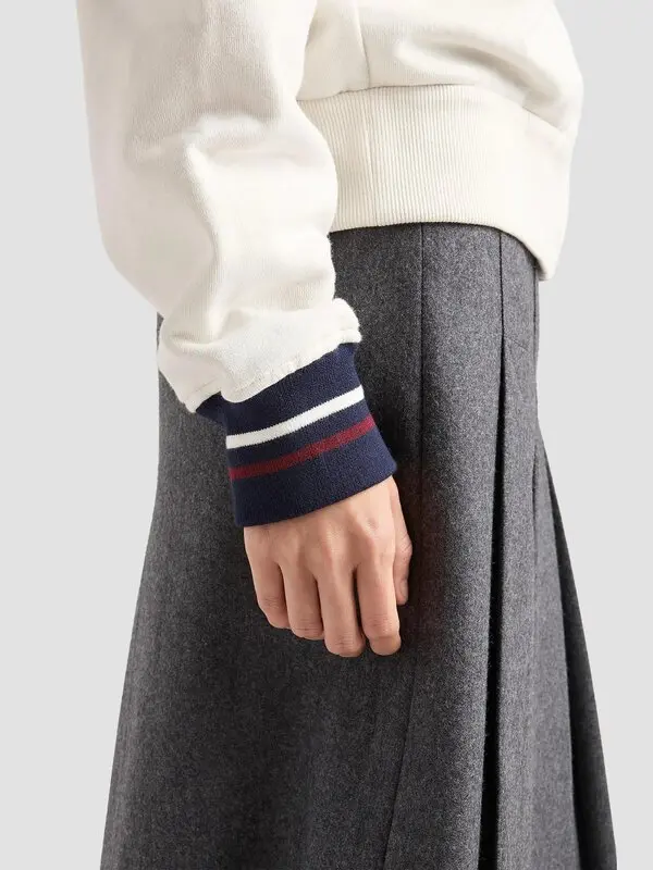 Prada Cotton Fleece Zipper Hoodie