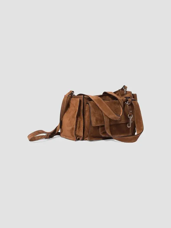 Miu Miu Utilitaire Suede Shopping Bag