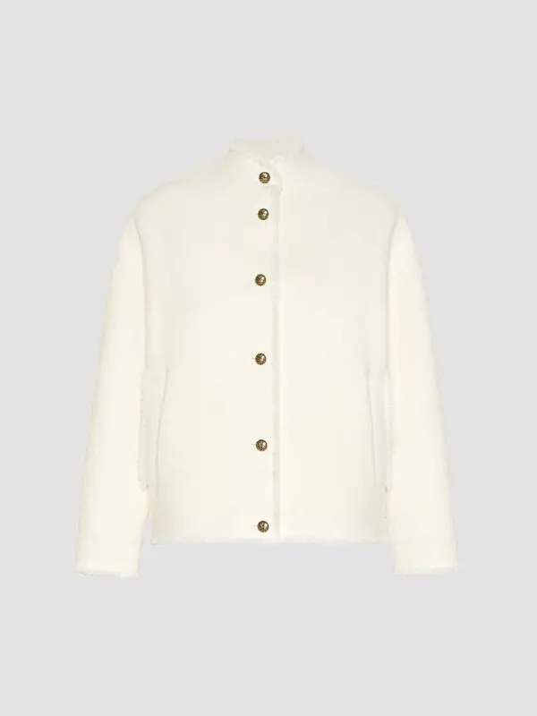 Max Mara Double Jersey Wool Bomber Jacket