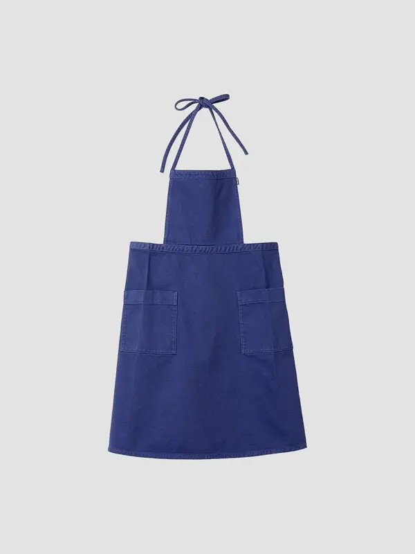 Miu Miu Gart-dyed Gabardine Apron - Blue