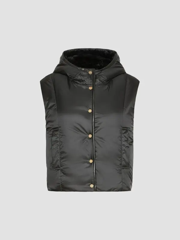Max Mara Reversible Gilet In Water Repellent Plain Weave Fabric